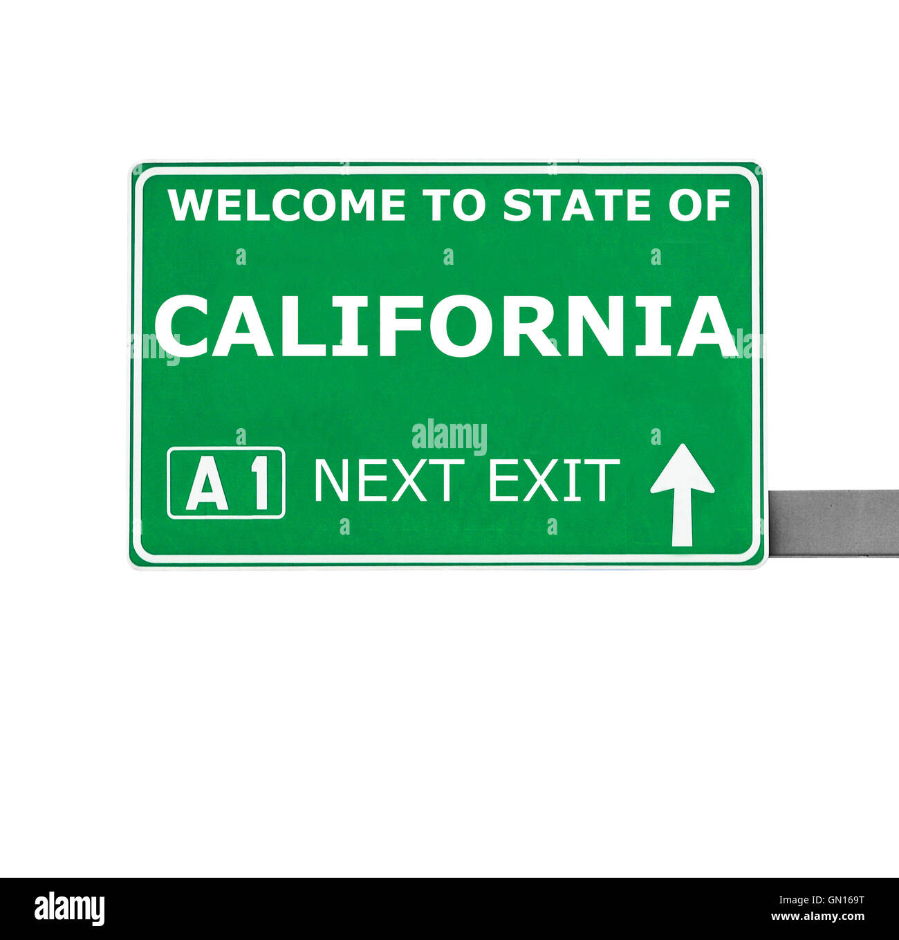 CALIFORNIA road sign isolated on white Stock Photo - Alamy