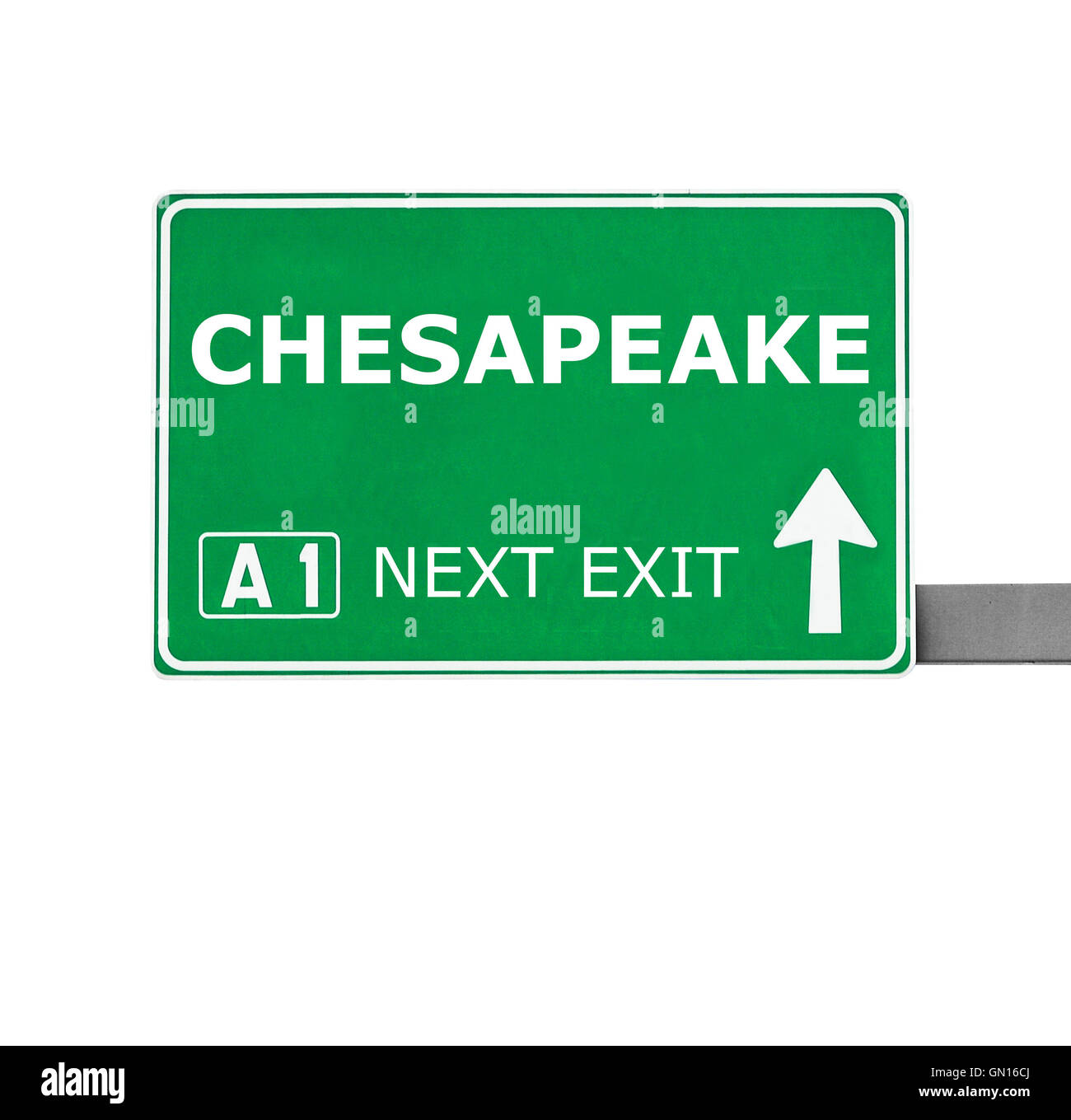 CHESAPEAKE road sign isolated on white Stock Photo - Alamy