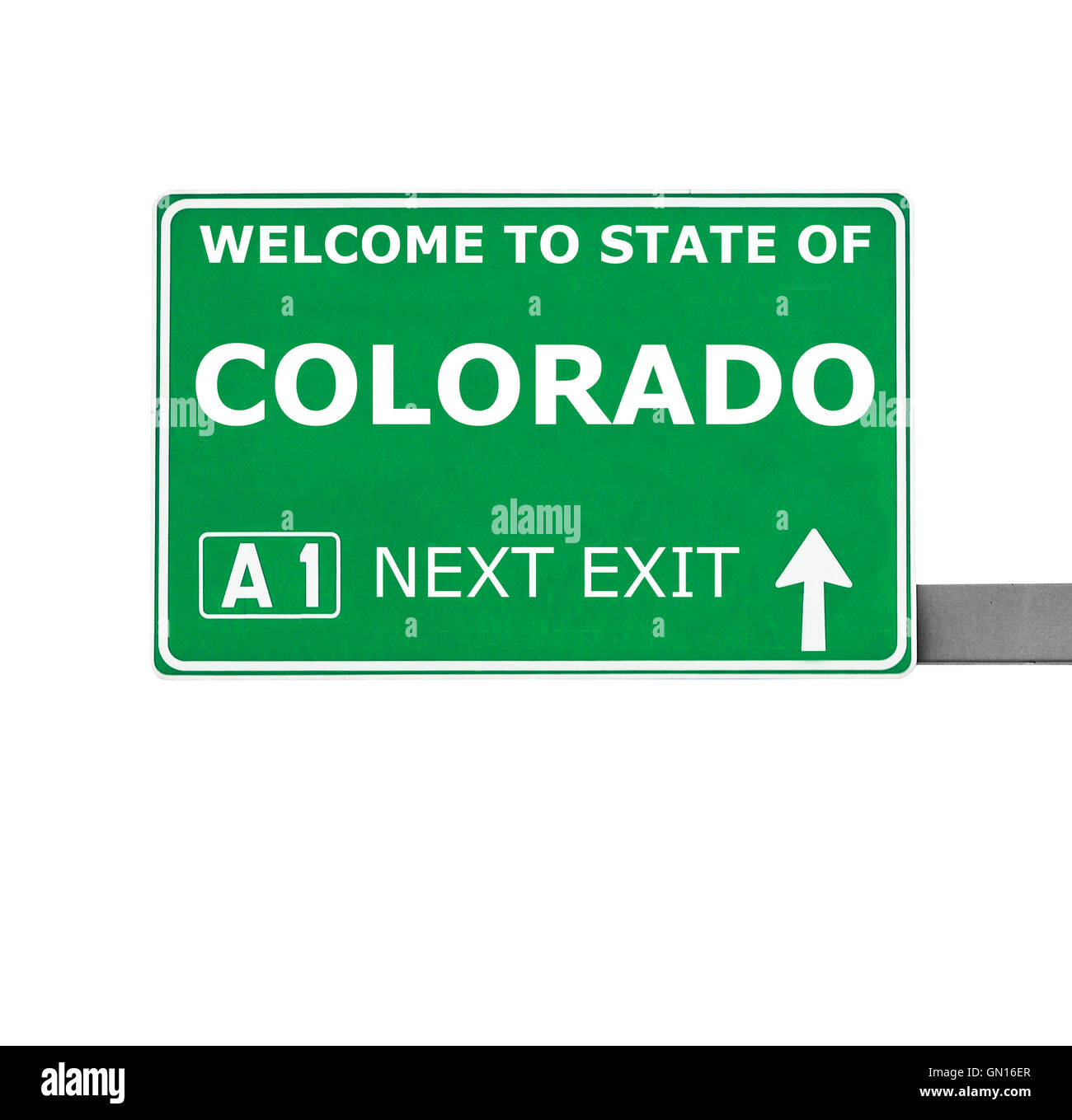 COLORADO road sign isolated on white Stock Photo - Alamy