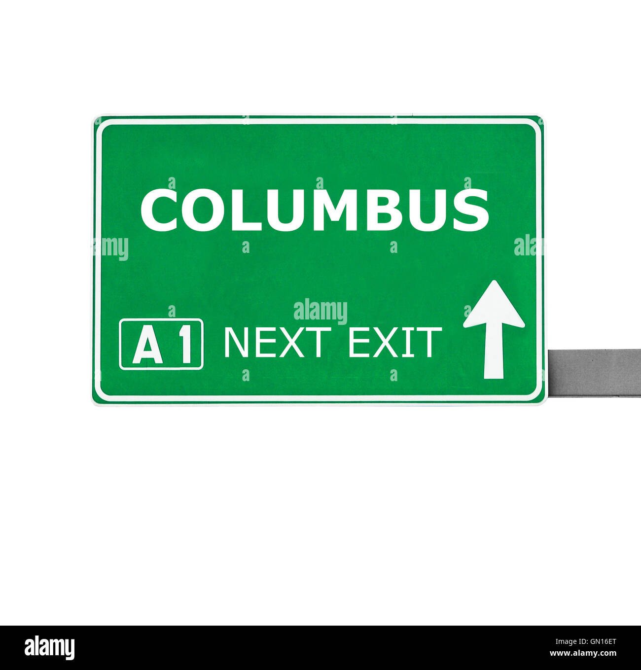 COLUMBUS road sign isolated on white Stock Photo - Alamy