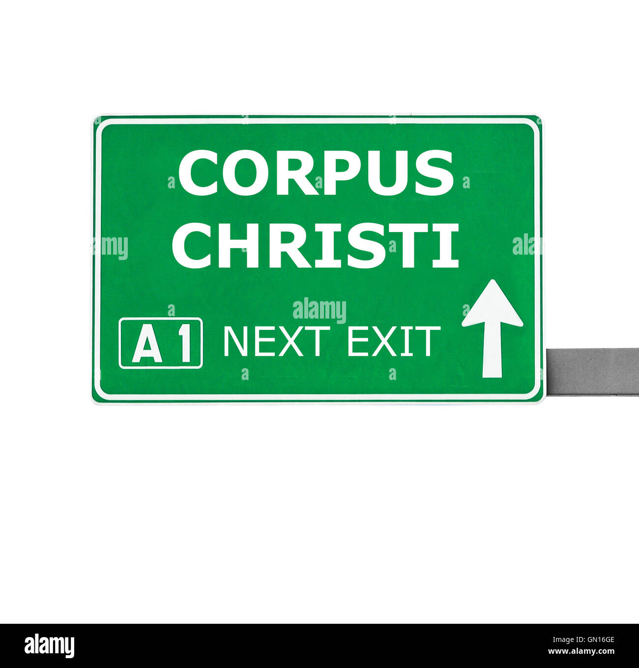 CORPUS CHRISTI road sign isolated on white Stock Photo - Alamy