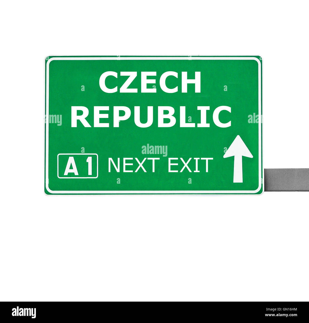 CZECH REPUBLICroad sign isolated on white Stock Photo - Alamy