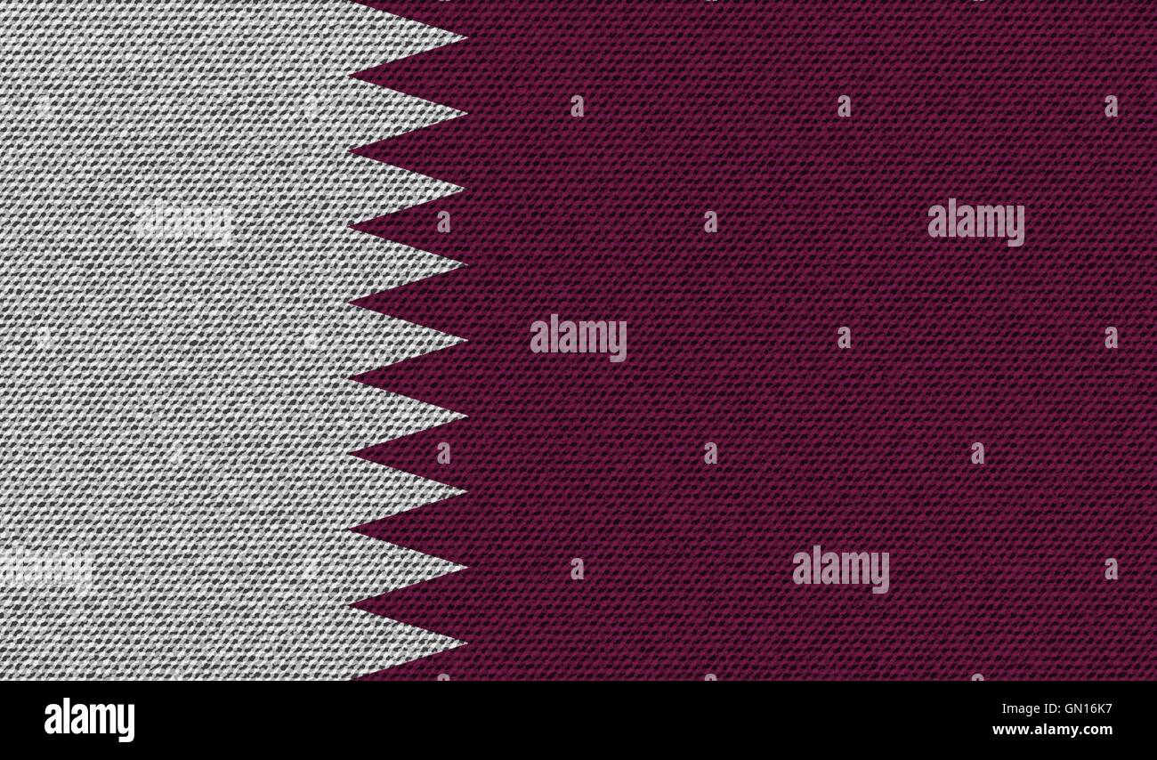 Flags Qatar on denim texture. Vector Stock Vector Image & Art - Alamy