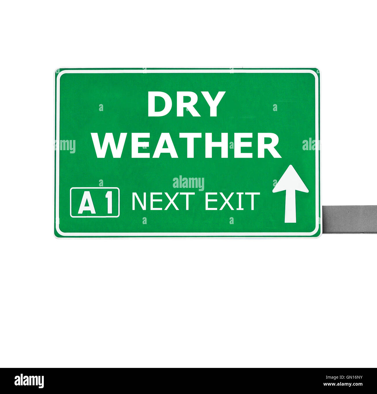 DRY WEATHER road sign isolated on white Stock Photo - Alamy