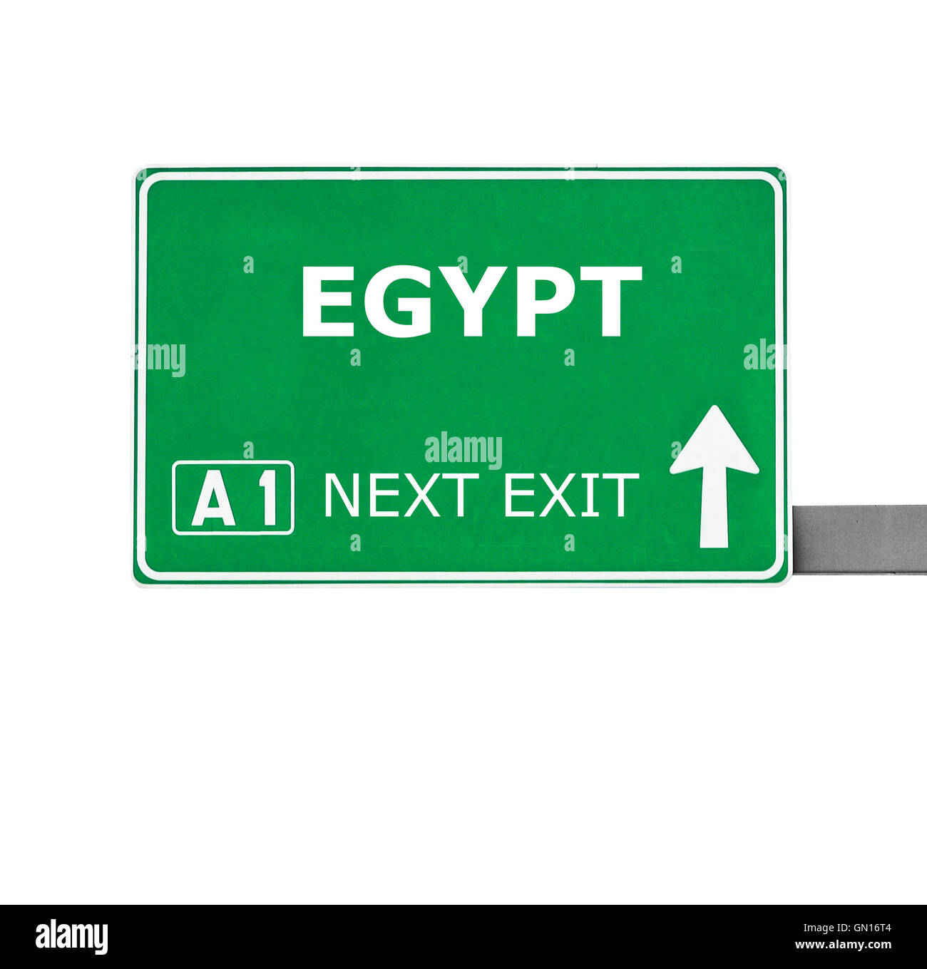EGYPT road sign isolated on white Stock Photo - Alamy