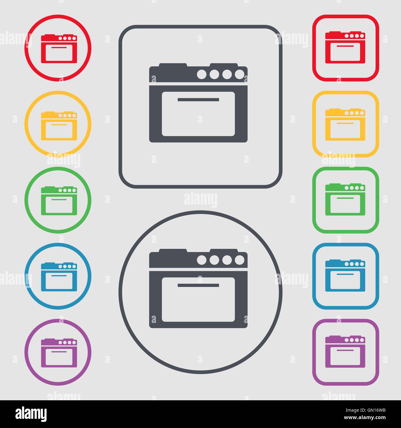 Gas burner on the stove Stock Vector Images - Alamy