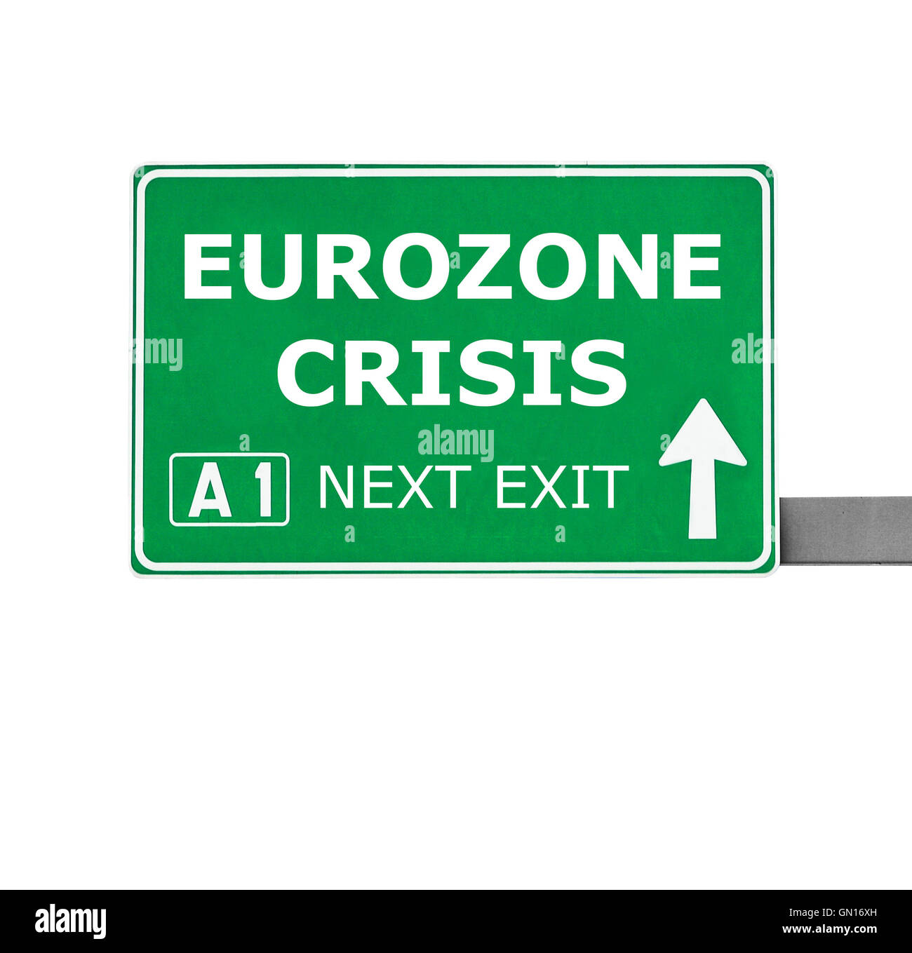 EUROZONE CRISIS road sign isolated on white Stock Photo - Alamy