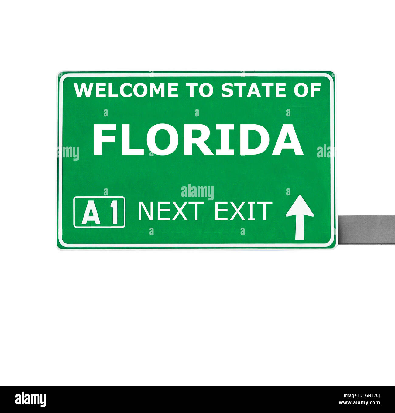 FLORIDA road sign isolated on white Stock Photo - Alamy