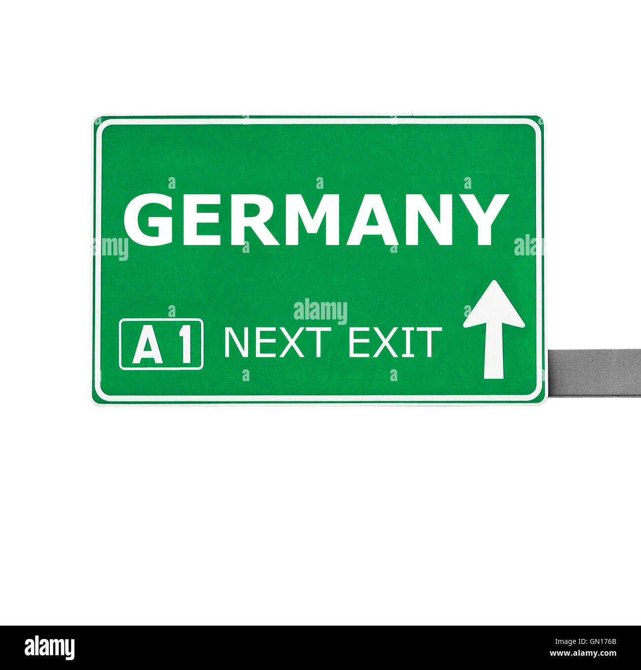 GERMANY road sign isolated on white Stock Photo - Alamy
