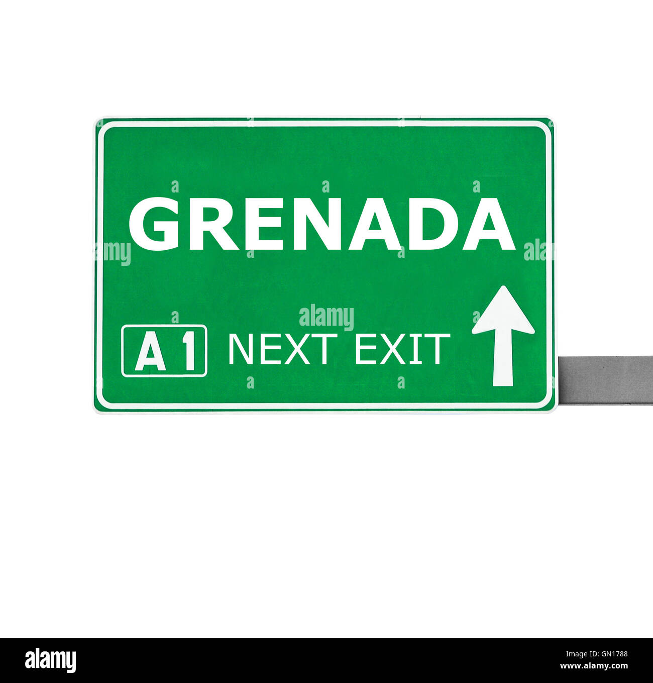 GRENADA road sign isolated on white Stock Photo - Alamy