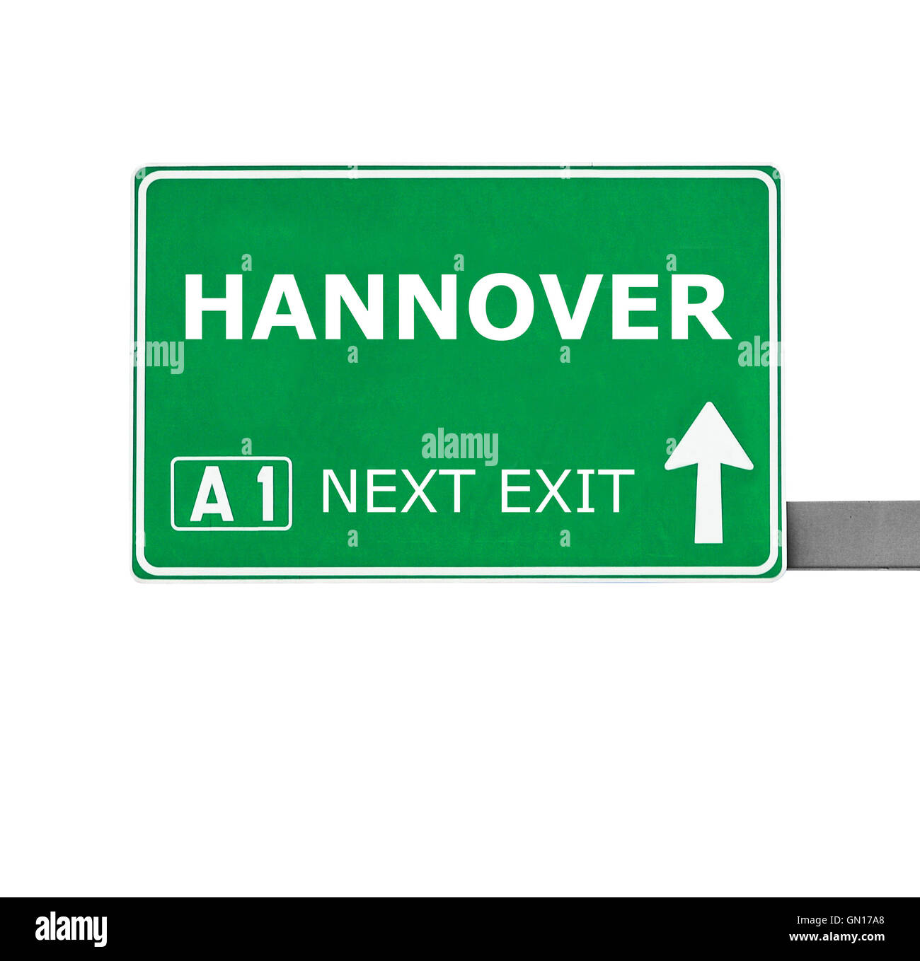 HANNOVER road sign isolated on white Stock Photo - Alamy