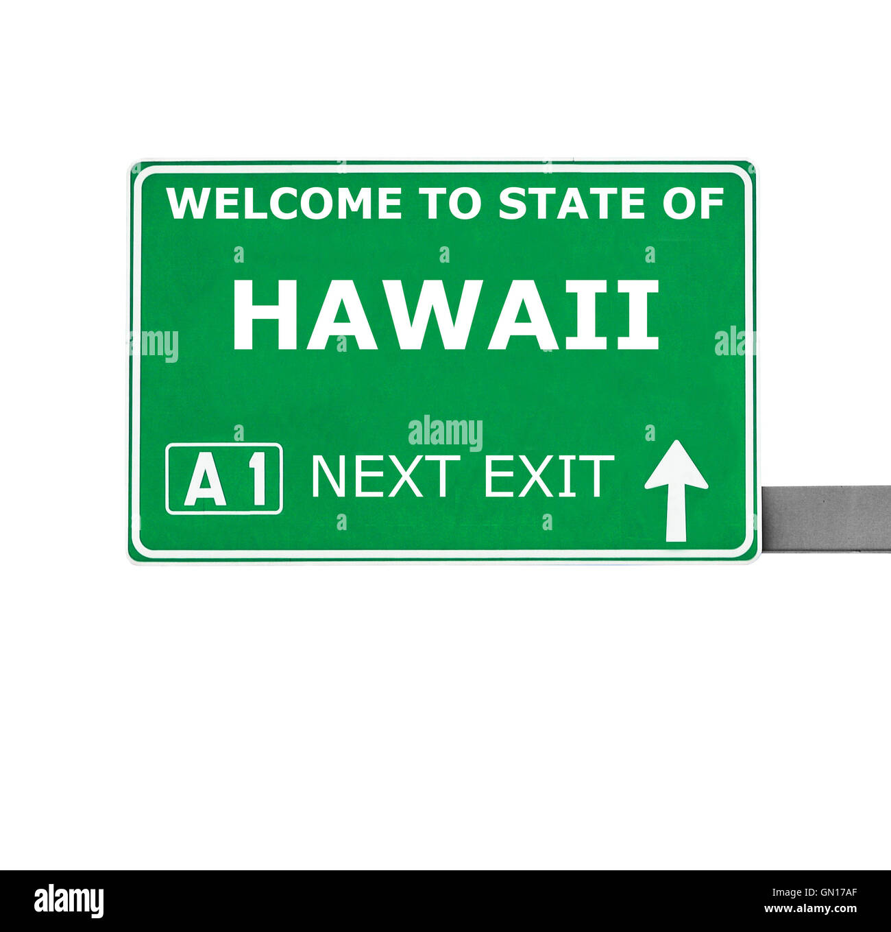 HAWAII road sign isolated on white Stock Photo - Alamy