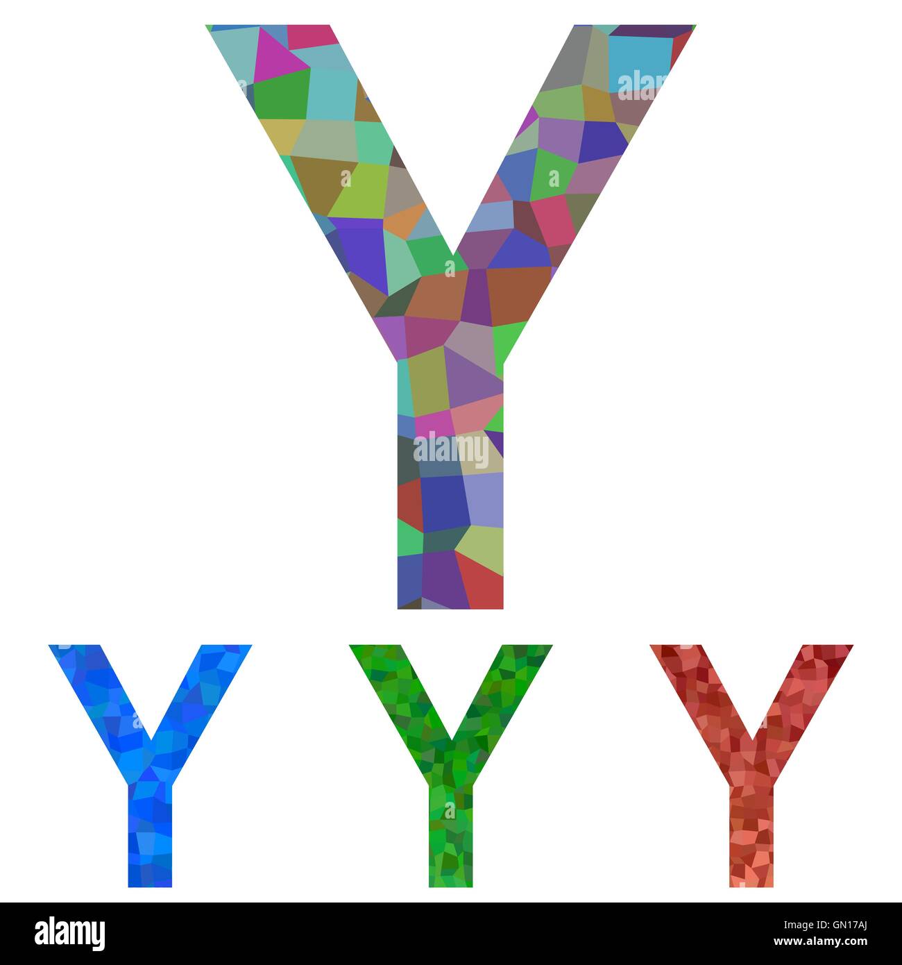 Mosaic font design - letter Y Stock Vector Image & Art - Alamy