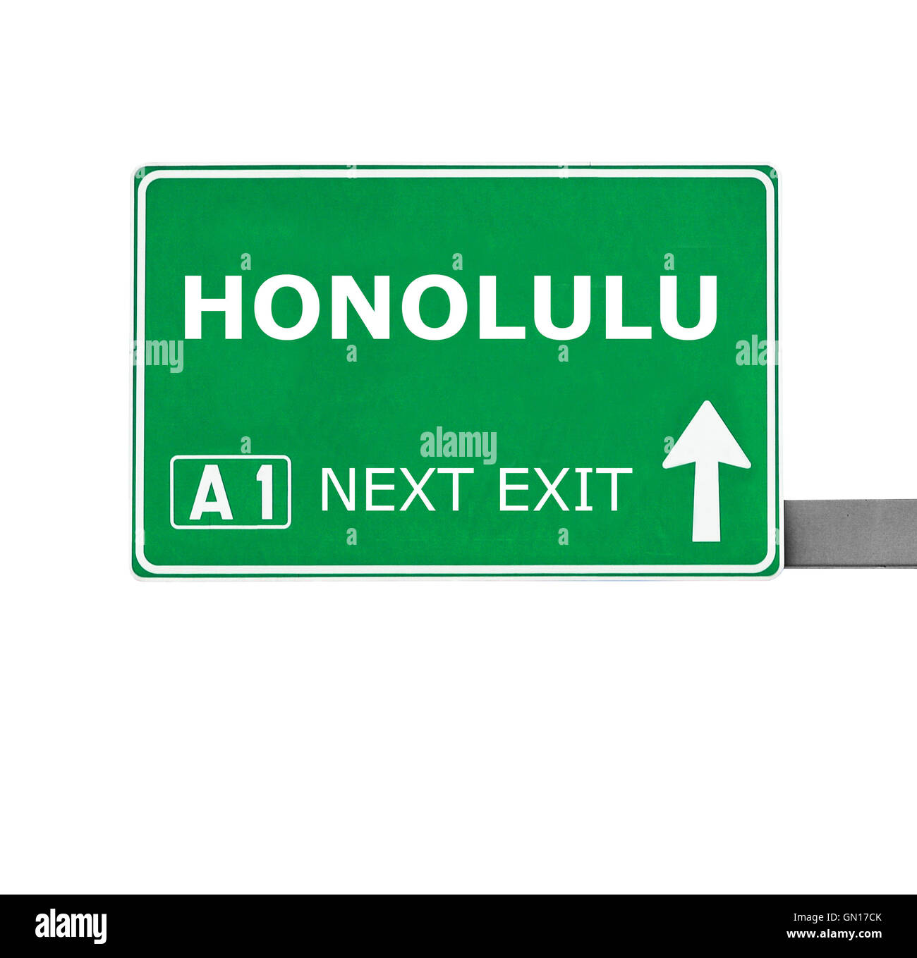 HONOLULU road sign isolated on white Stock Photo - Alamy