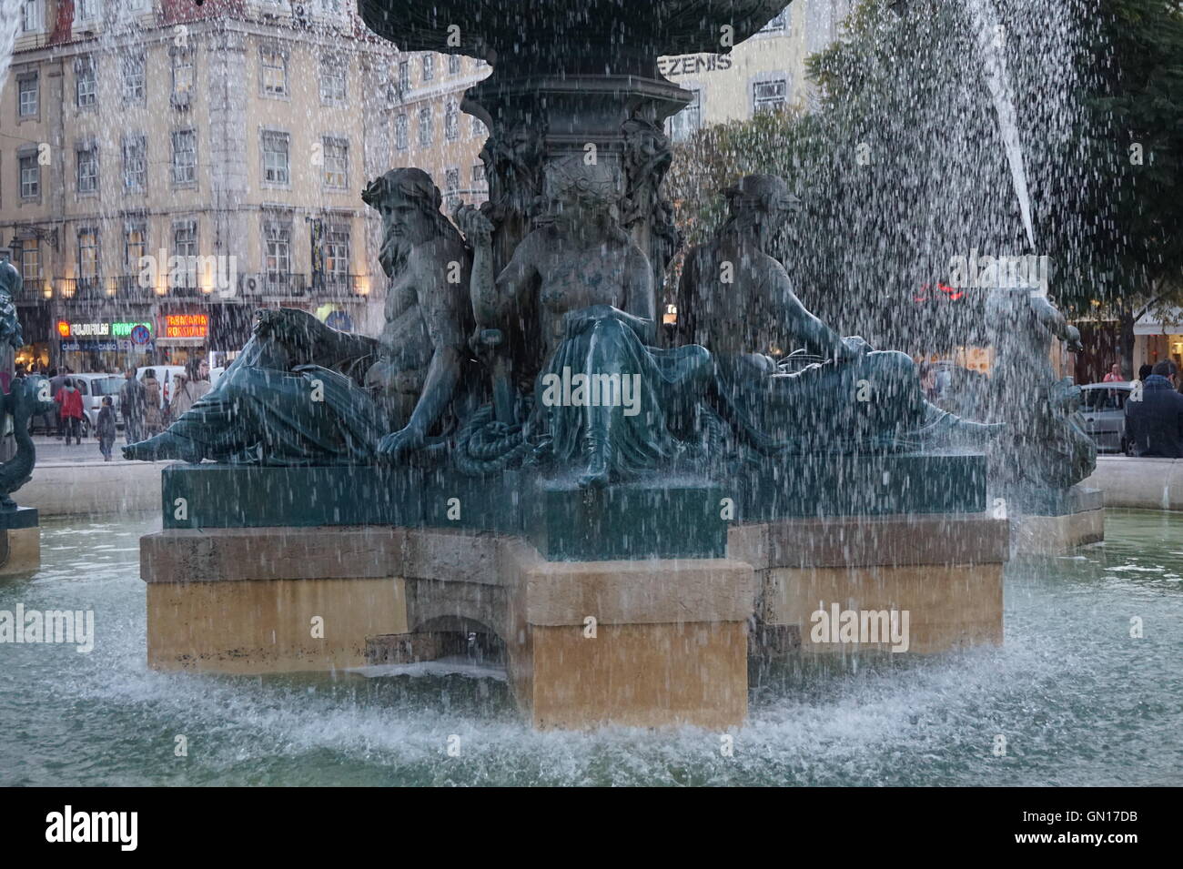 Lisbon fountain Portugal Stock Photo - Alamy