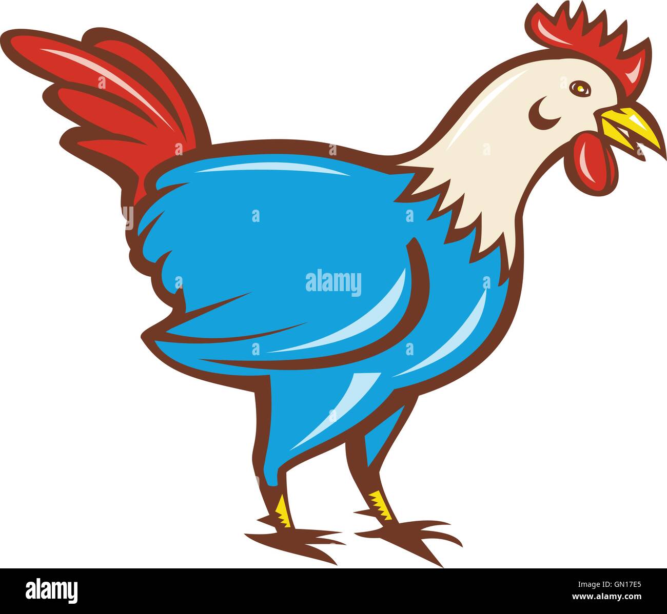 Chicken Rooster Side Cartoon Stock Vector Image & Art - Alamy