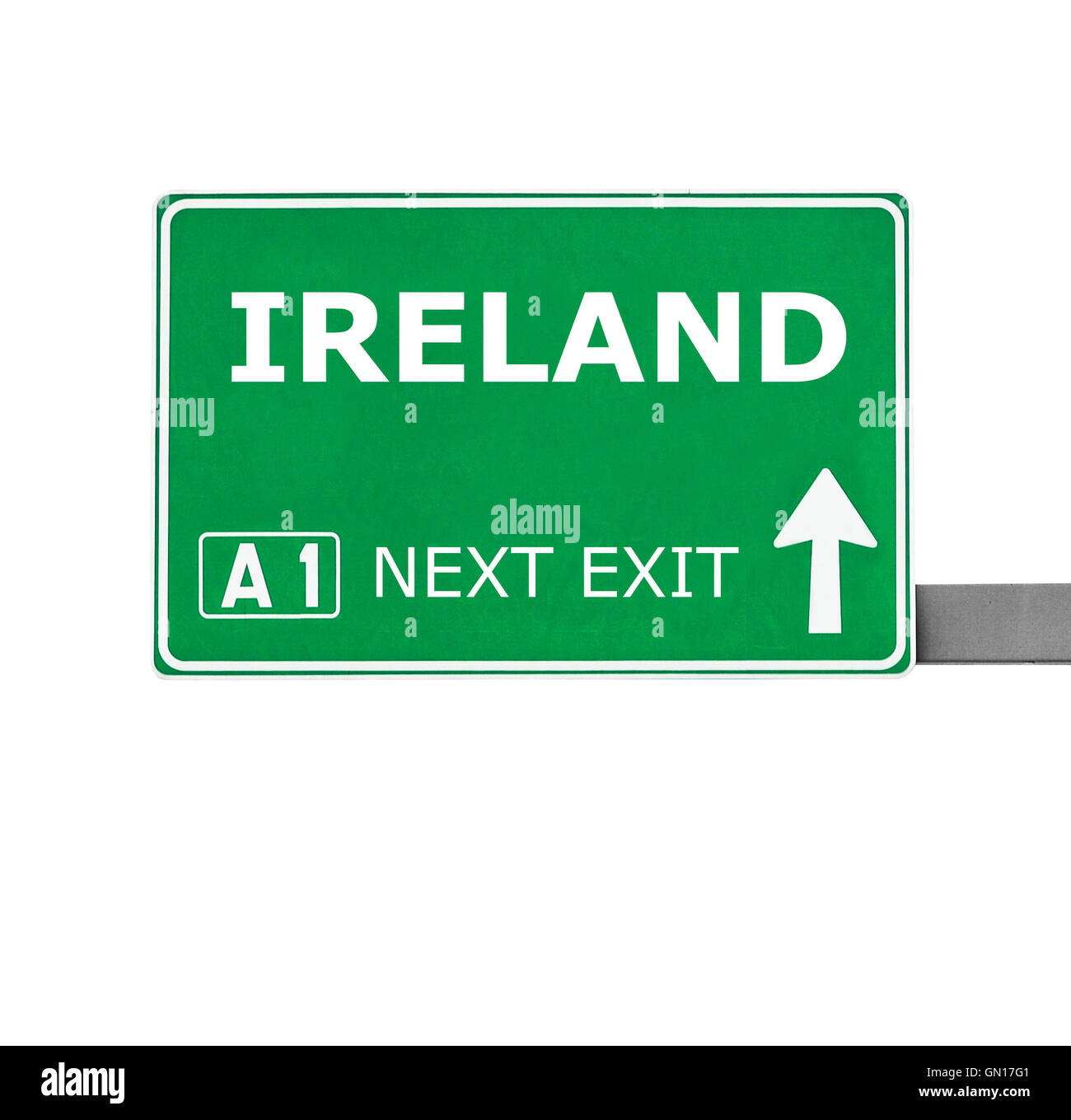 IRELAND road sign isolated on white Stock Photo - Alamy
