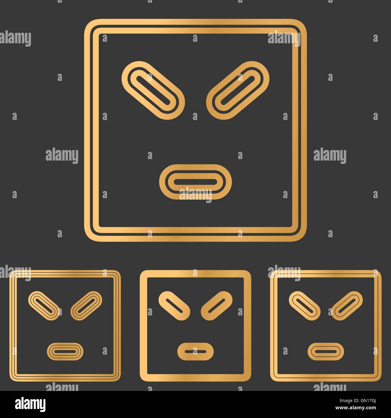 Bronze line anger logo design set Stock Vector Image & Art - Alamy