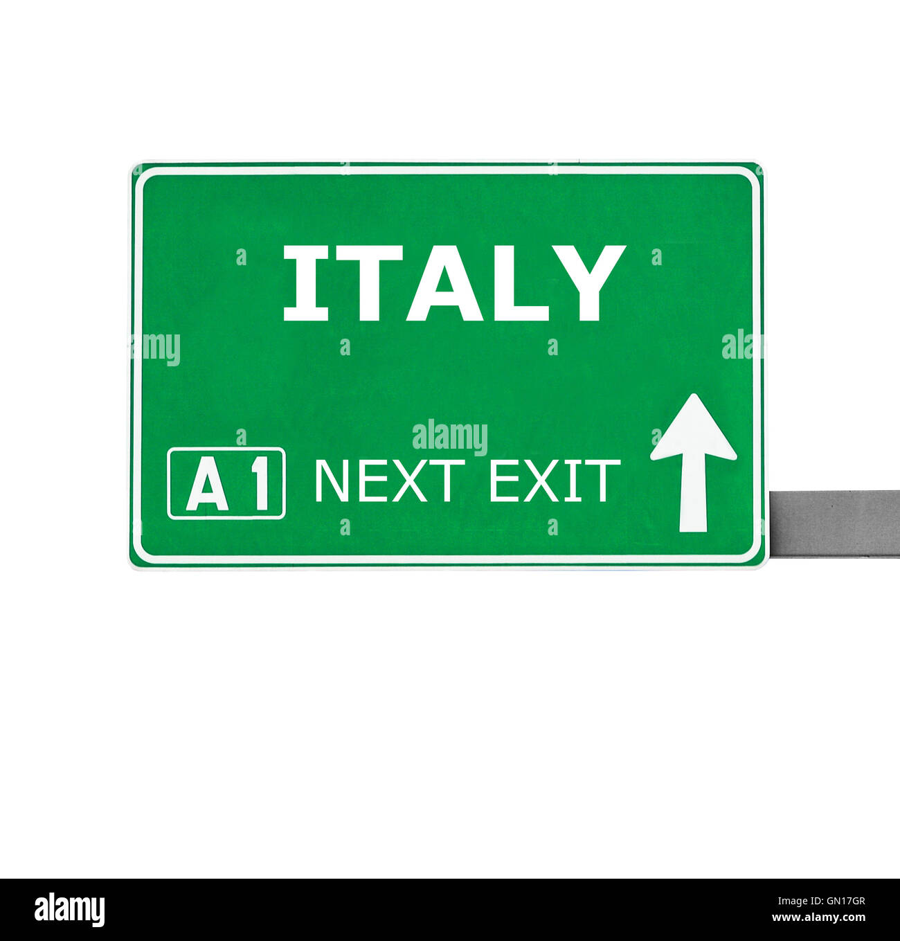Green sign italy Cut Out Stock Images & Pictures - Alamy