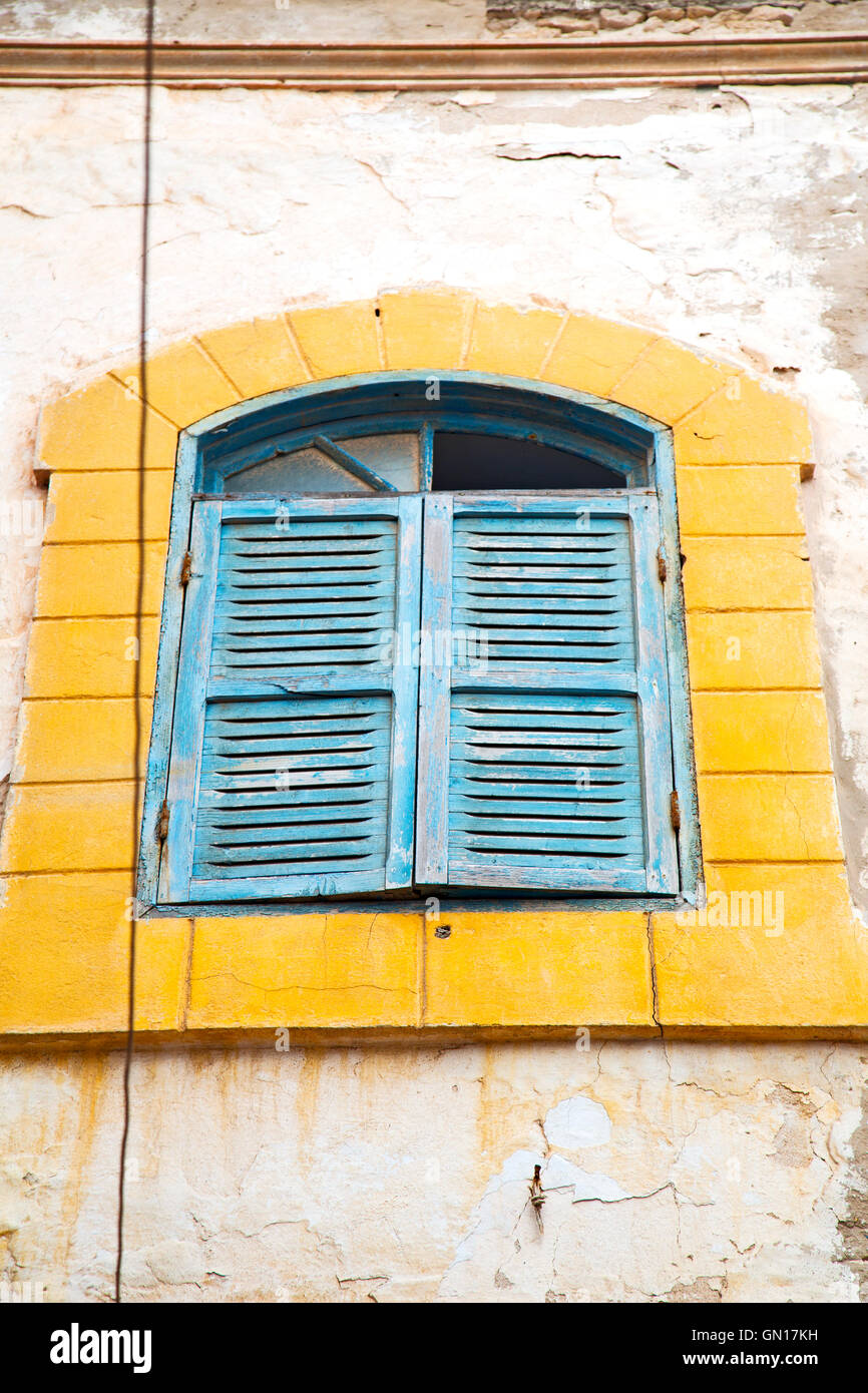 window in morocco africa and old construction wal brick historical ...