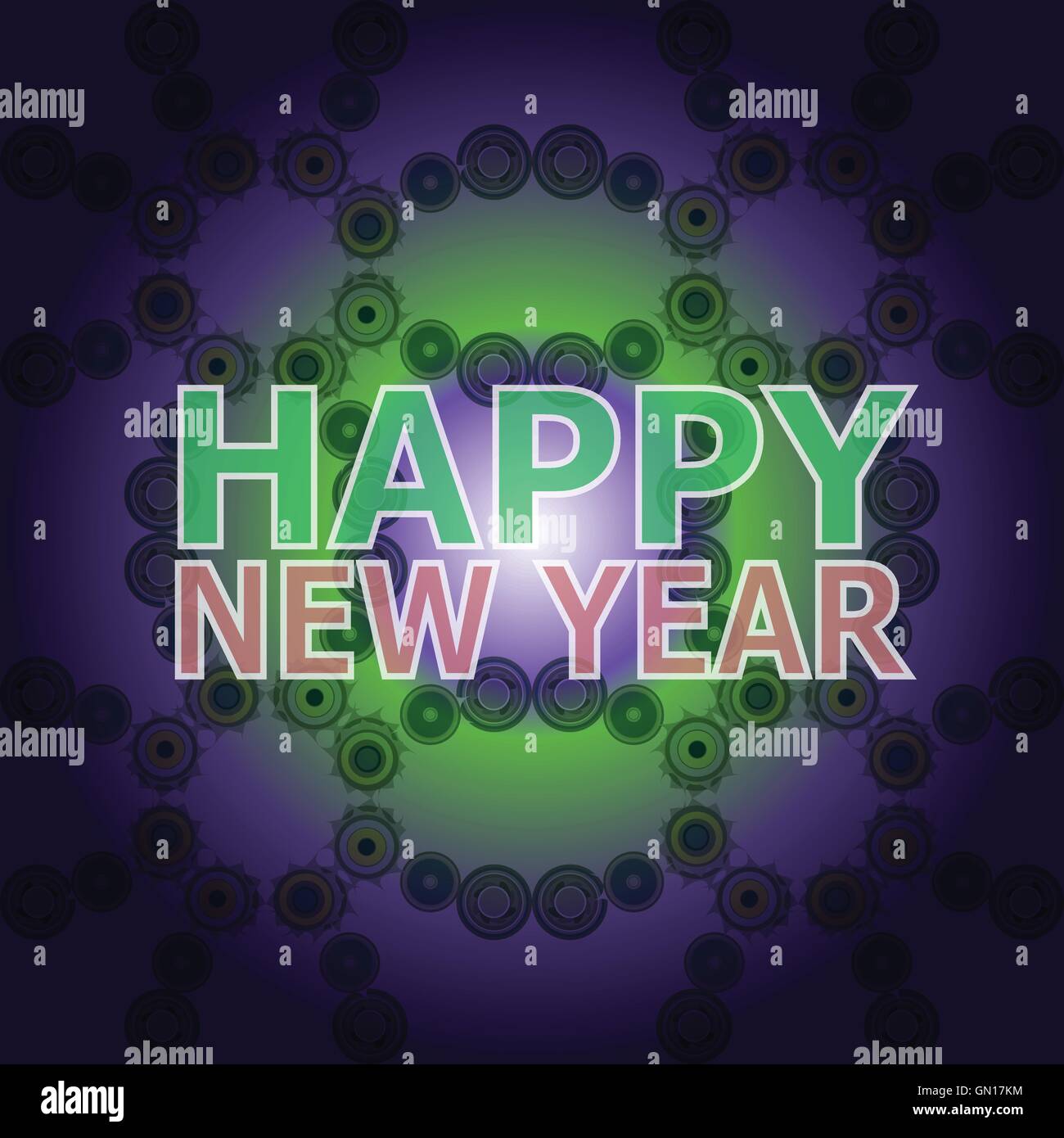 Beautiful text design of Happy New Year on abstract background. vector ...
