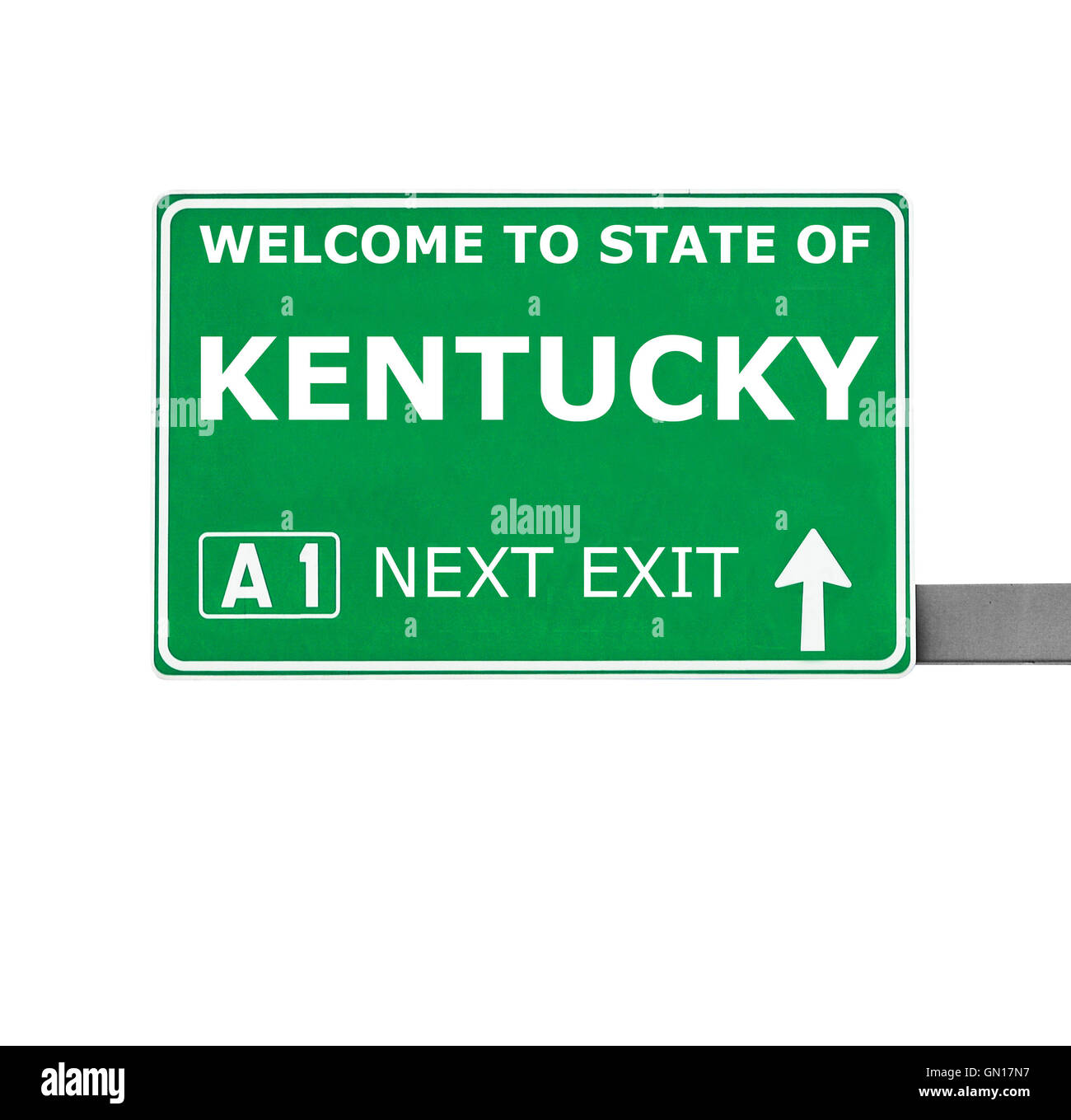KENTUCKY road sign isolated on white Stock Photo - Alamy