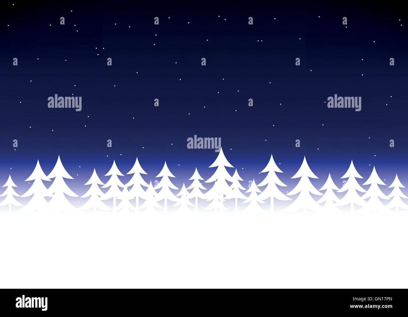 Blue tree snow scene Stock Vector Images - Alamy