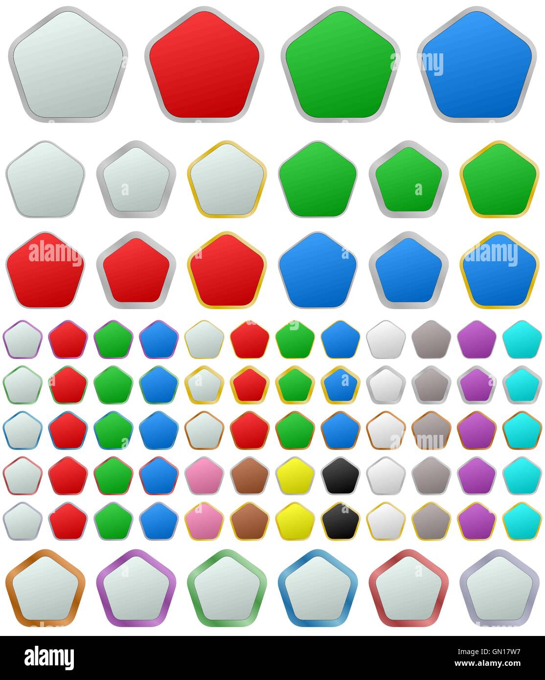 Color pentagonal Stock Vector Images - Alamy