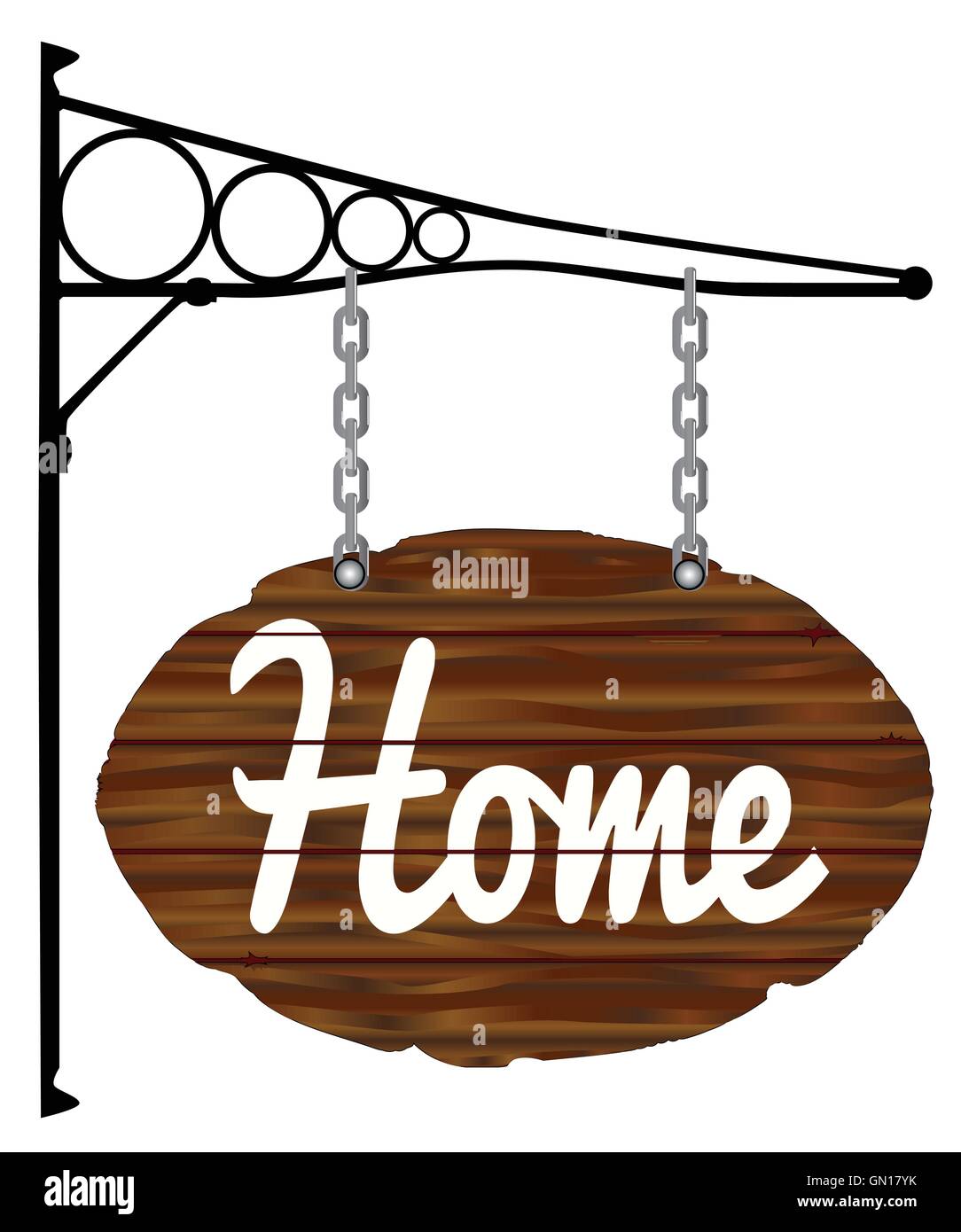 Rustic sign, home Stock Vector Images - Alamy
