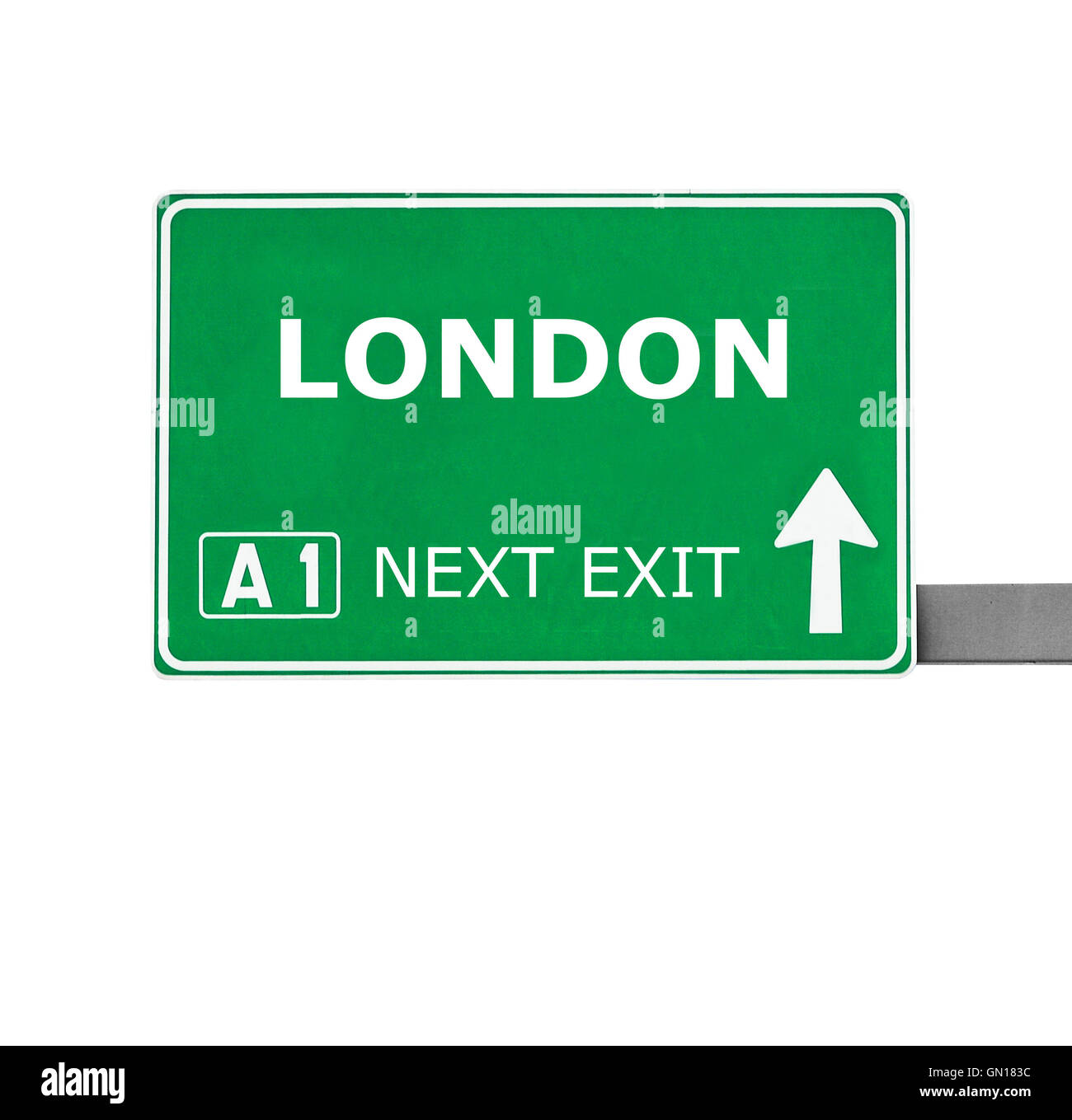 LONDON road sign isolated on white Stock Photo - Alamy