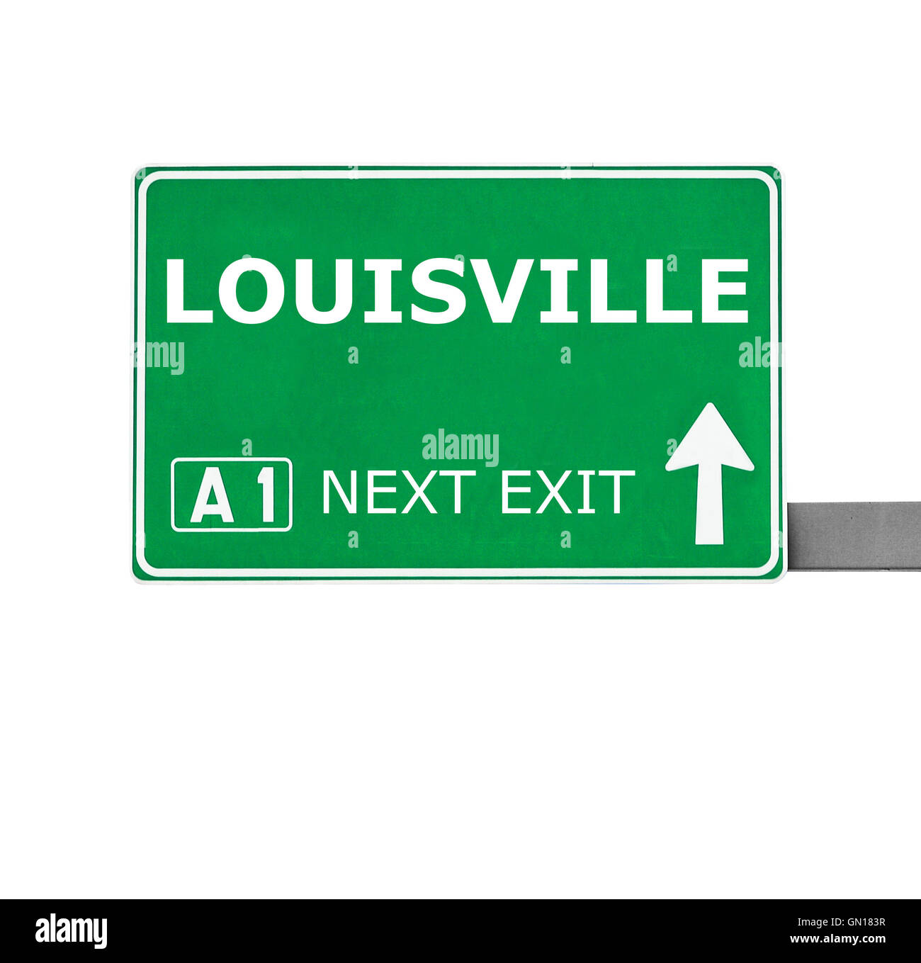LOUISVILLE road sign isolated on white Stock Photo - Alamy