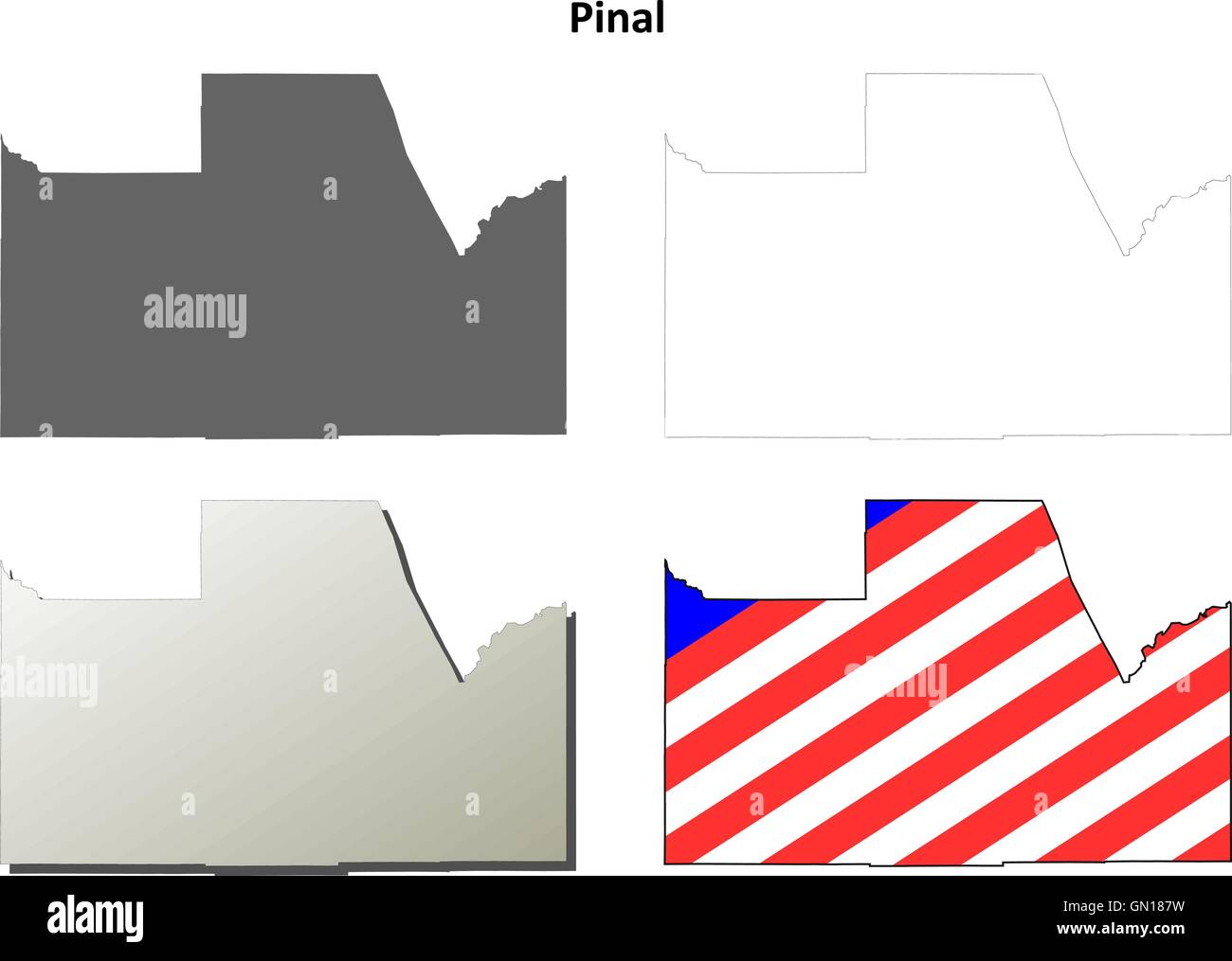 Pinal county map Stock Vector Images - Alamy