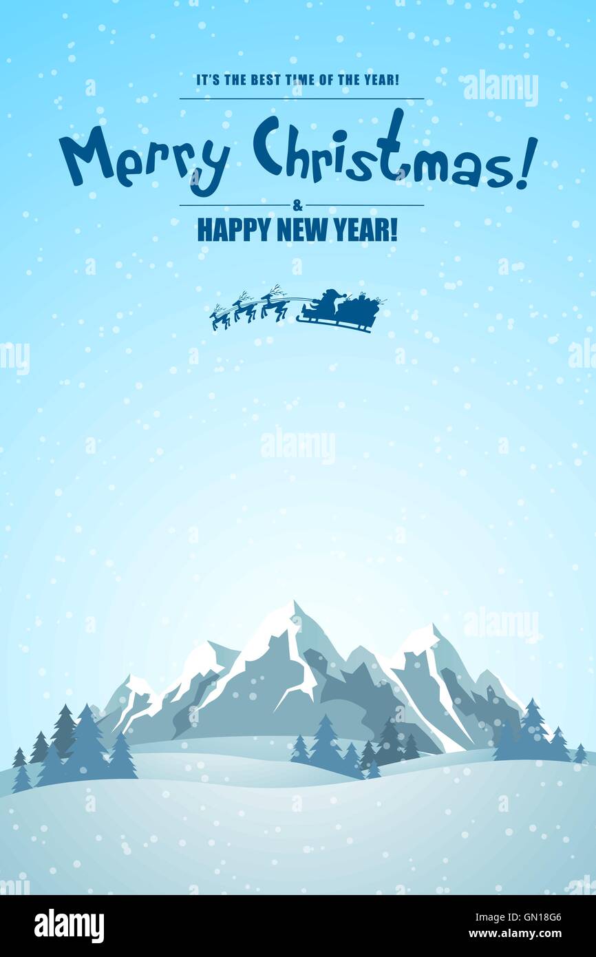 Christmas hill snowfall santa hi-res stock photography and images - Alamy