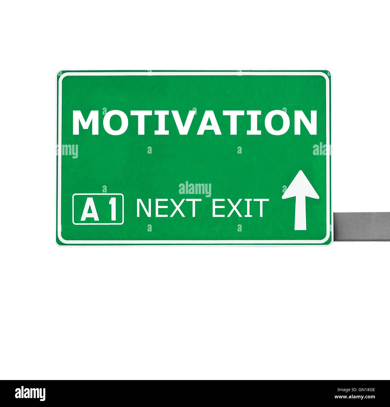 MOTIVATION road sign isolated on white Stock Photo - Alamy
