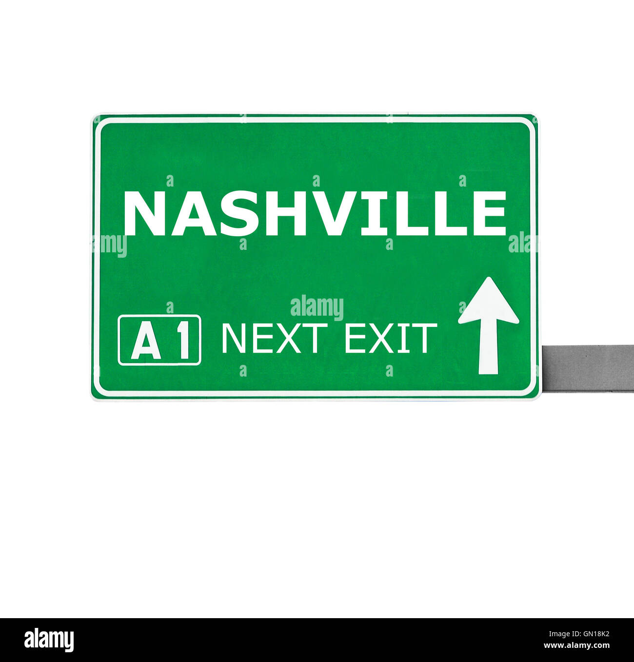 NASHVILLE road sign isolated on white Stock Photo - Alamy