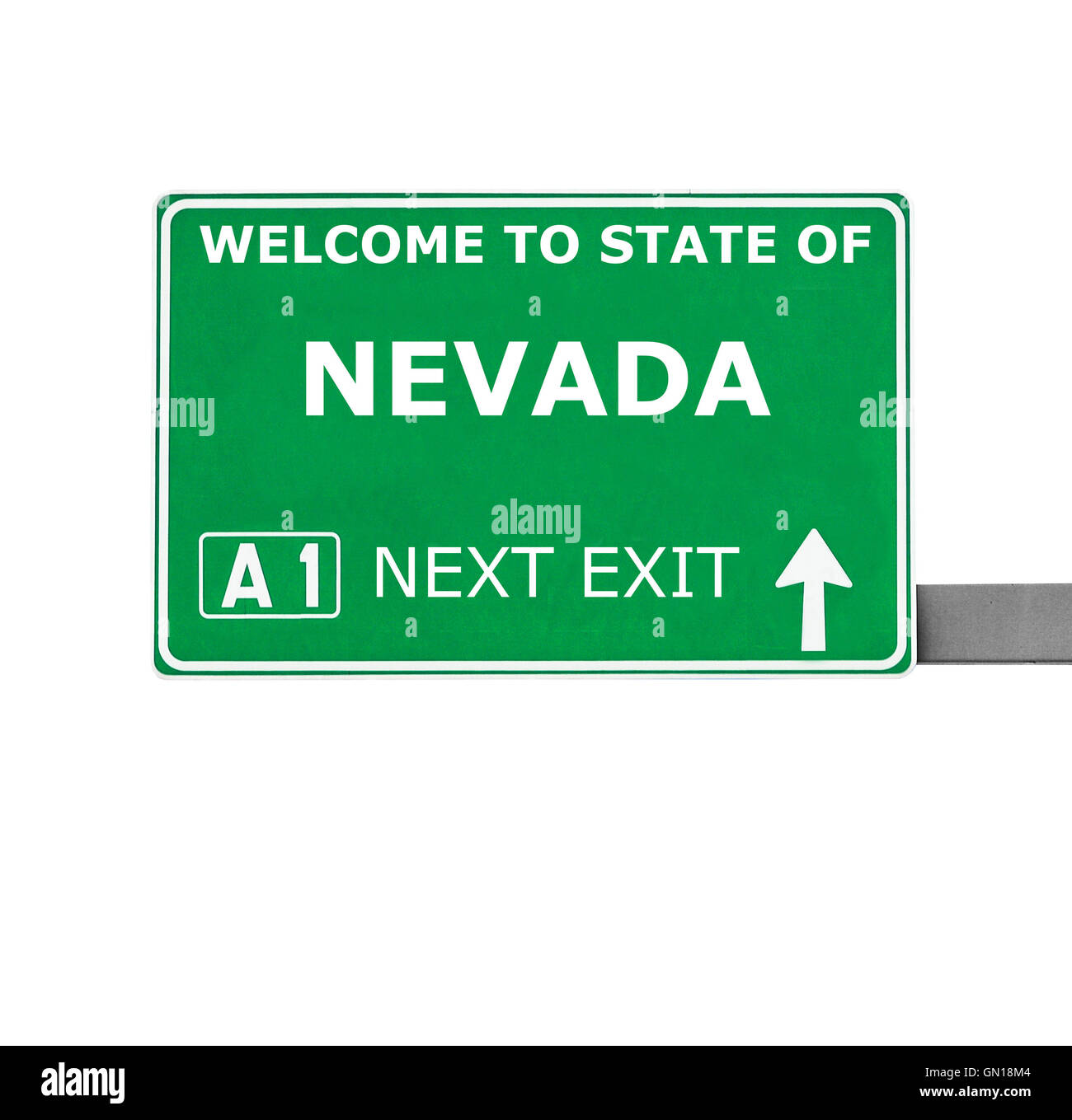 NEVADA road sign isolated on white Stock Photo - Alamy