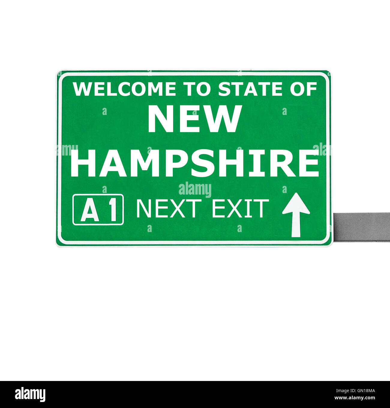 NEW HAMPSHIRE road sign isolated on white Stock Photo - Alamy