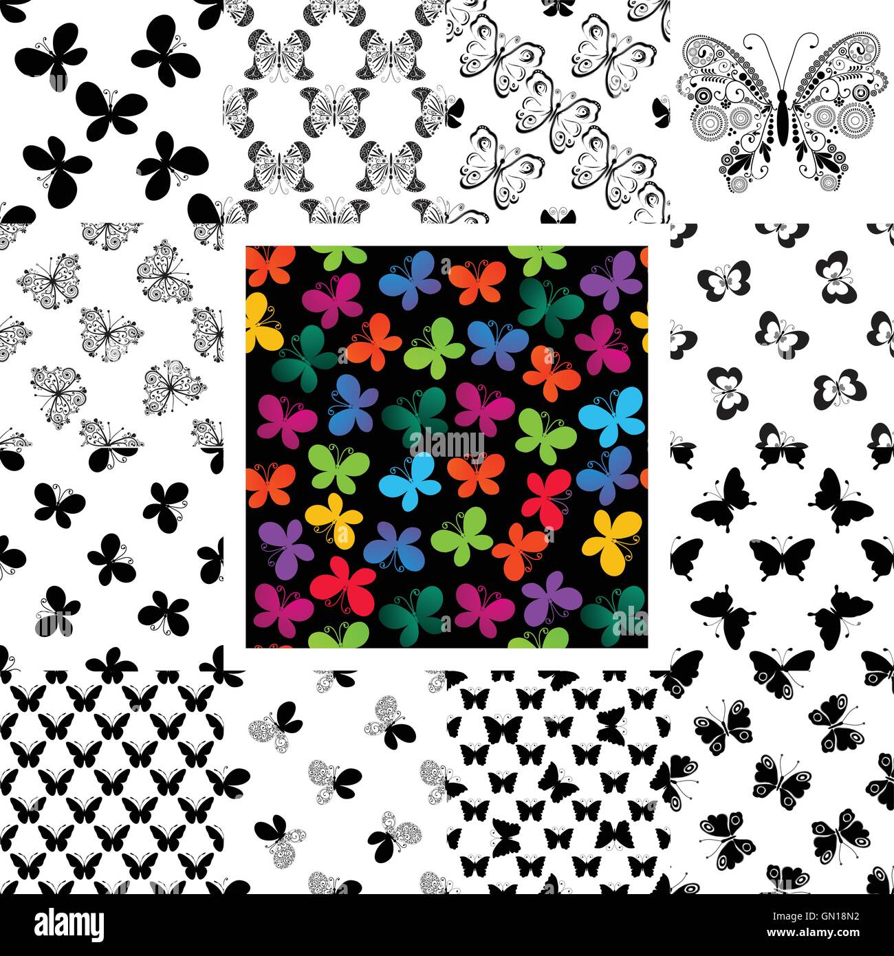 Colorful painted patterns Stock Vector Images - Alamy