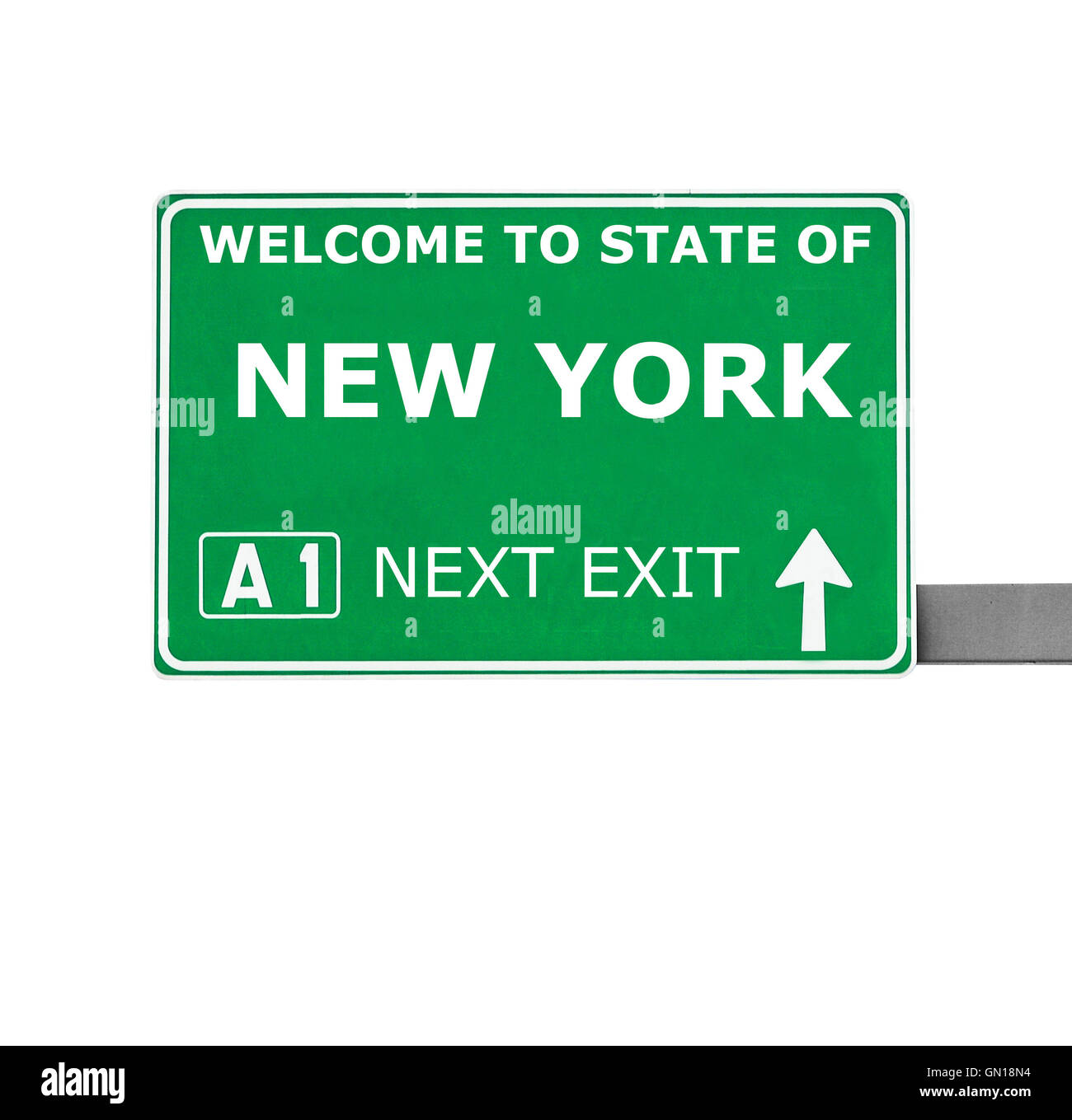 NEW YORK road sign isolated on white Stock Photo - Alamy