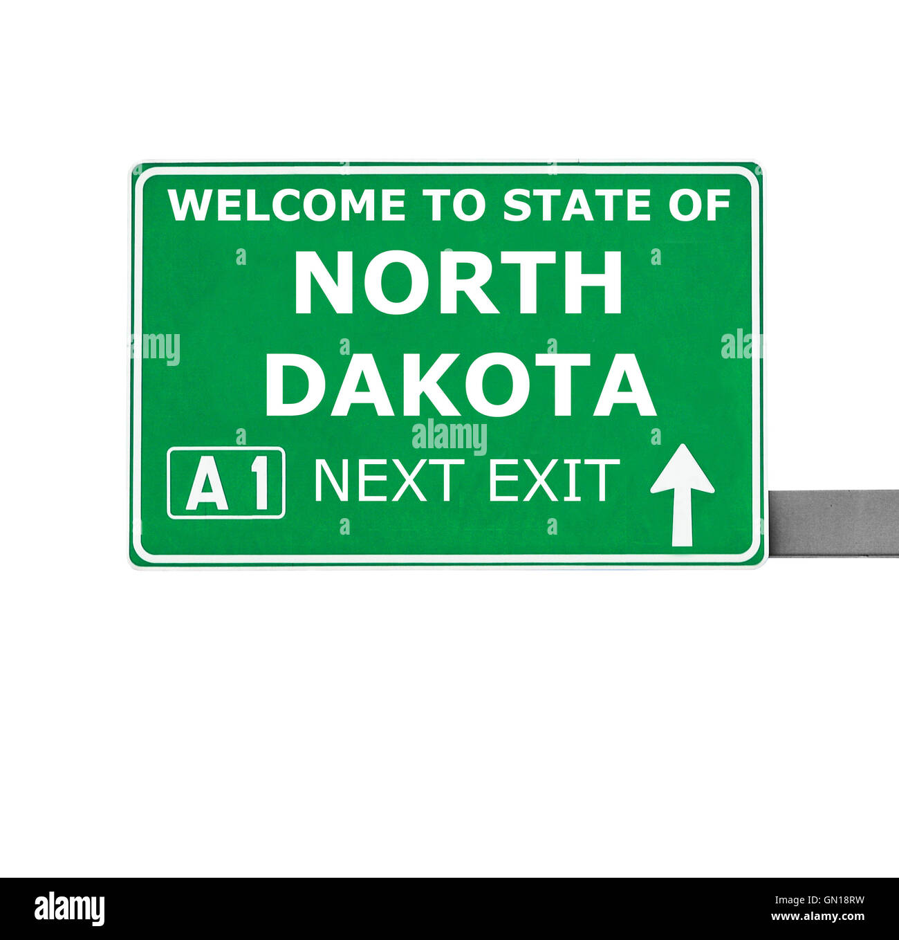 NORTH DAKOTA road sign isolated on white Stock Photo - Alamy