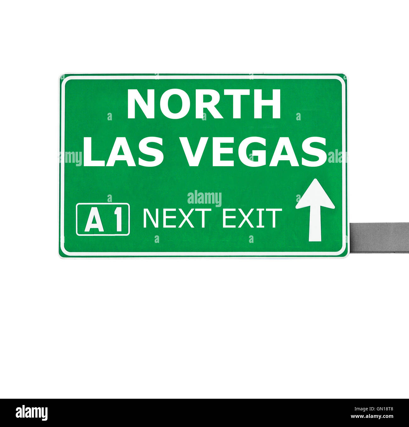 NORTH LAS VEGAS road sign isolated on white Stock Photo - Alamy