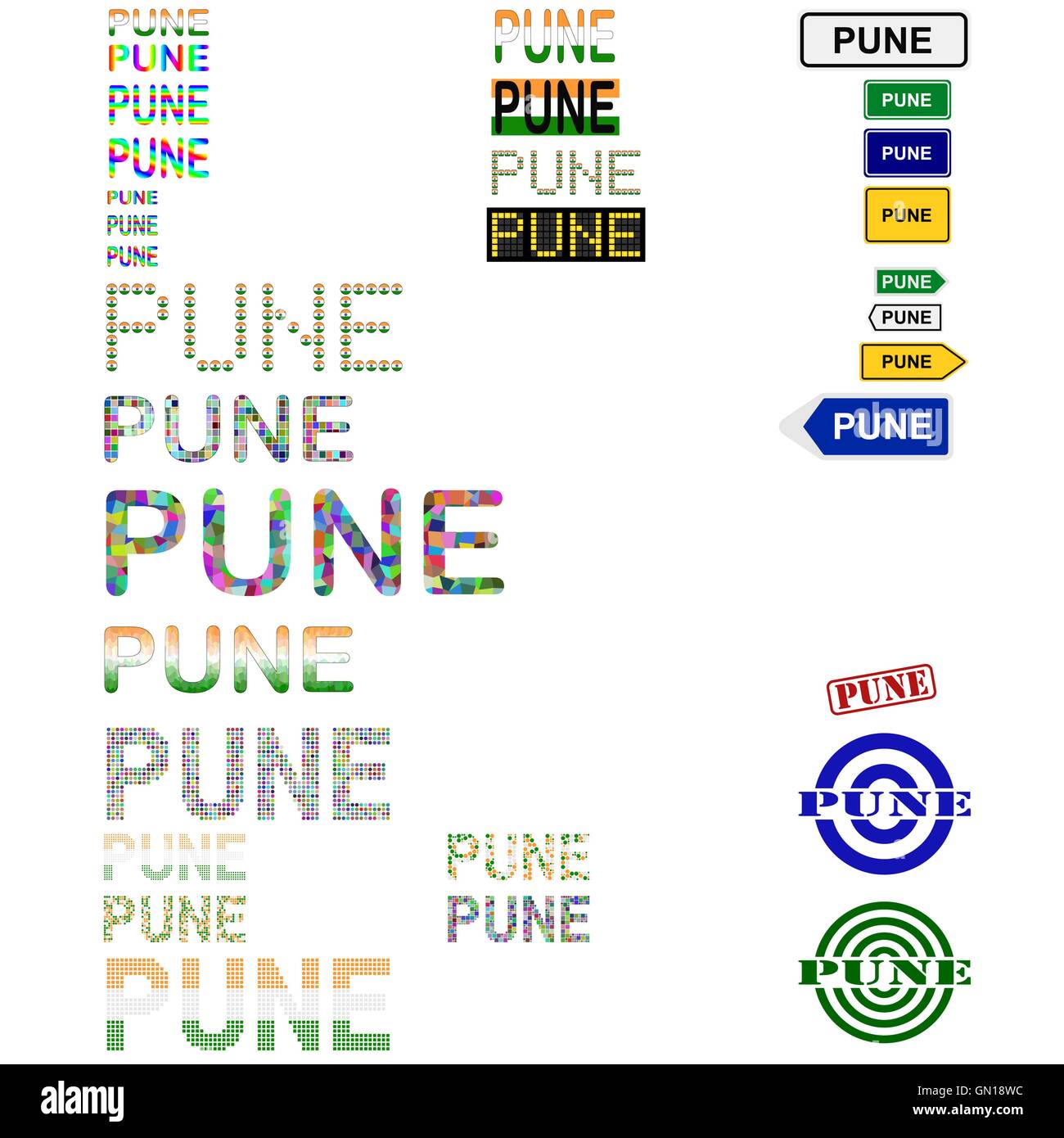 Pune Stock Vector Images - Alamy