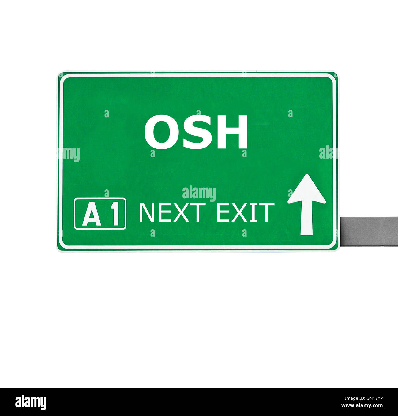 OSH road sign isolated on white Stock Photo - Alamy