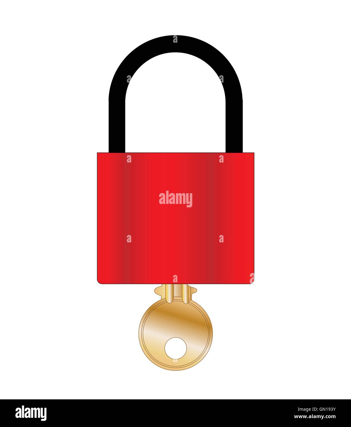 Red locked padlock icon Stock Vector Images - Alamy
