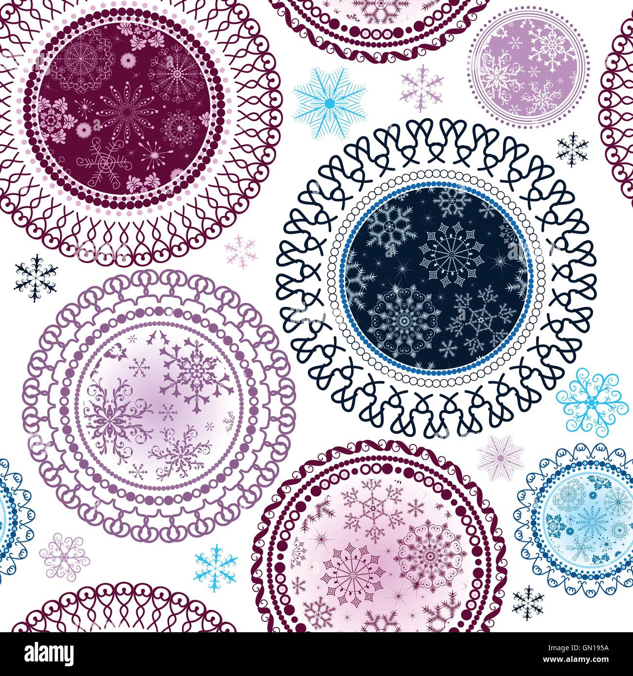 Colorful circle christmas decorations Stock Vector Images - Alamy