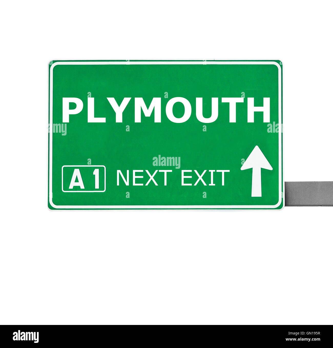 PLYMOUTH road sign isolated on white Stock Photo - Alamy
