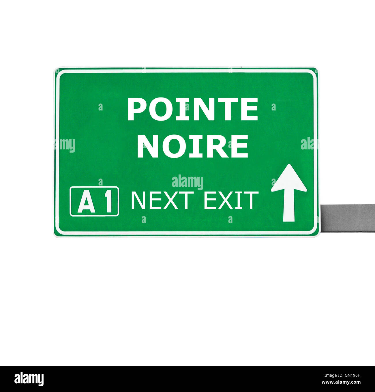 POINTE NOIRE road sign isolated on white Stock Photo - Alamy