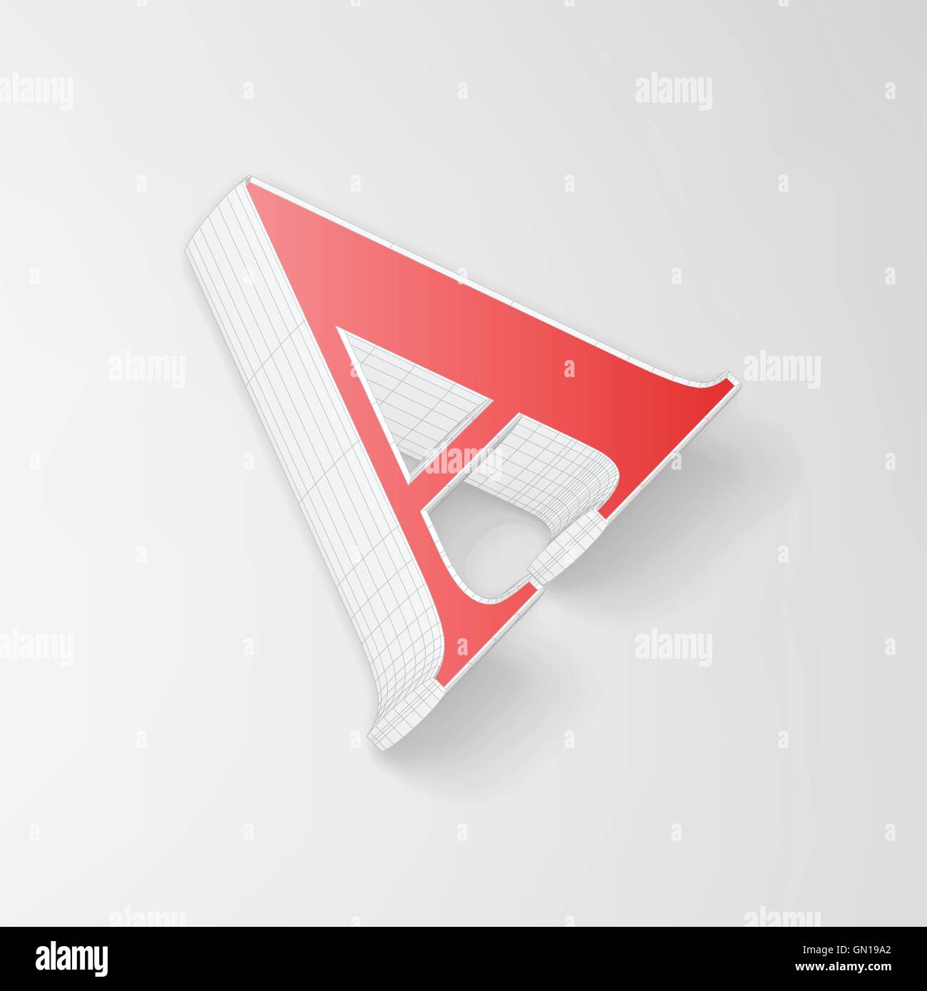 Letter a wireframe hi-res stock photography and images - Alamy