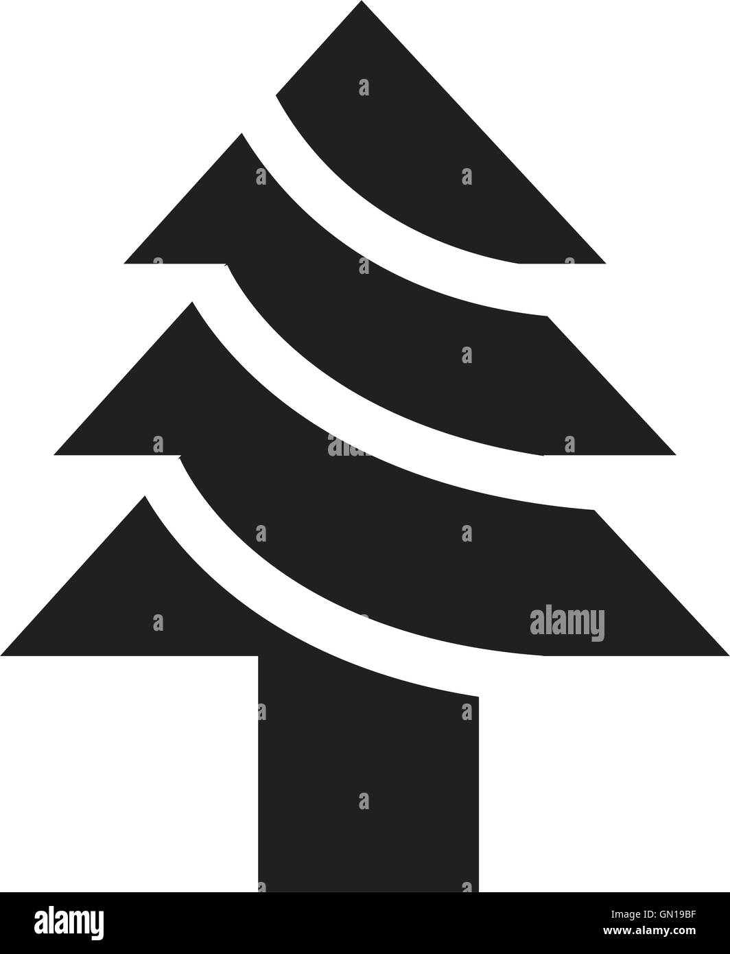 Modern tree vector elements hi-res stock photography and images - Alamy