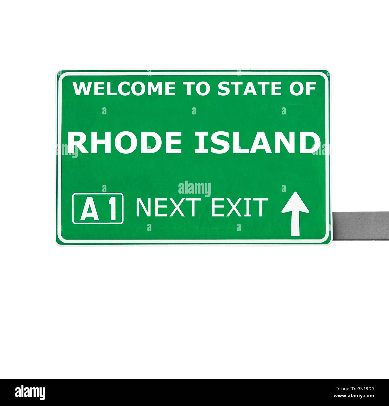 RHODE ISLAND road sign isolated on white Stock Photo - Alamy